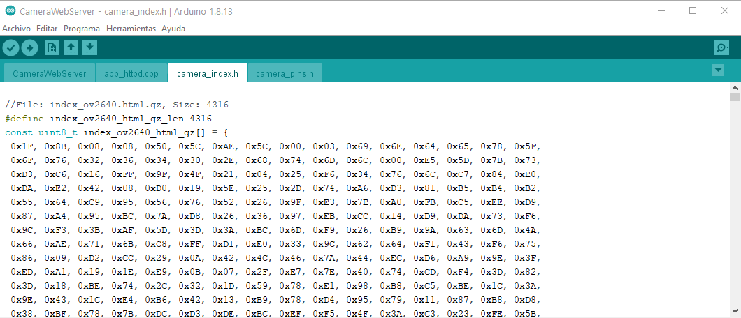 Personalizar el HTML de CameraWebServer de ESP32-CAM